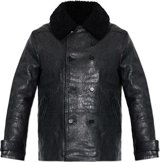 AllSaints Homme, Vestes, Noir, Taille: XL Hamlet Leather Jacket