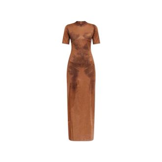 Acne Studios Kleid mit Samt-Finish - - Dresses - Damen - Braun - L