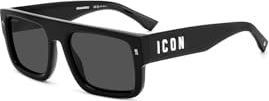 Dsquared2 ICON lunettes, mod&egrave;le ICON 0008, couleur noir, verre 54 mm, pont 20 mm, non polaris&eacute;es