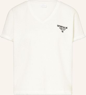 Sportalm T-Shirt Im Materialmix Mit Glitzergarn weiss