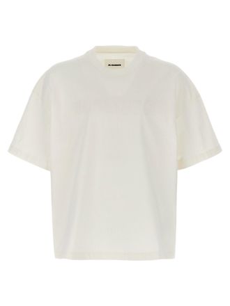 Jil Sander Logo Print T-Shirt - Cream