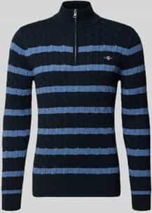 GANT Slim Fit Troyer in Strick-Optik