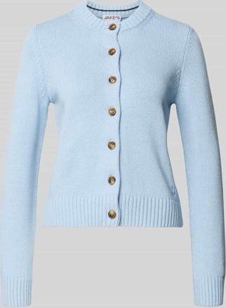 Jake*s Casual Strickjacke mit Rundhalsausschnitt und Knopfleiste