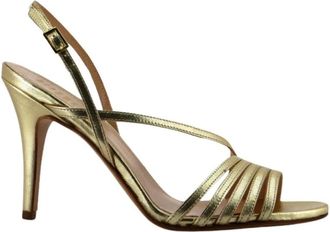 Gianmarco F. Femme, Chaussures, Jaune, Taille: 37 1/2 EU Sandales en cuir lam&eacute;