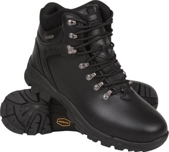 Mountain Warehouse Herren Wanderstiefel Latitude II Extreme, Leder (Schwarz)