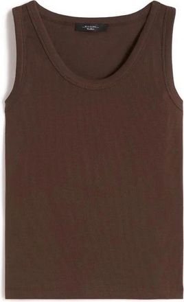 Max Mara Femme, Tops, Brun, Taille: 44 FR Wkdmultic Stretch Cotton Top