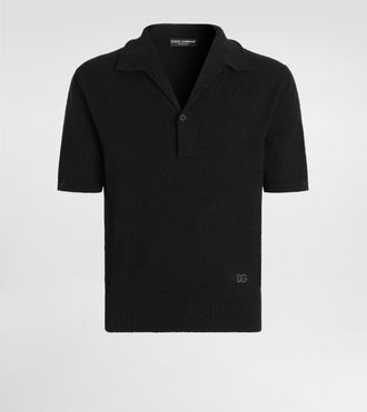 Dolce & Gabbana Cotton Blend Polo Shirt - Mann Strickwaren Schwarz 54