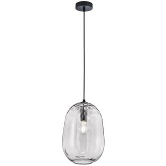 Fischer & Honsel Fischer&honsel - Lampe suspendue pour salle &agrave; manger, lampe de table &agrave; manger, verre gris transparent