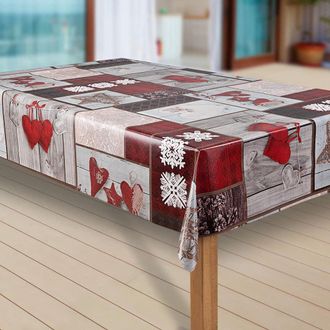 Laro Wachstuch-Tischdecke Sterne Weihnachten Weihnachts-Motive PVC Wachstischdecke Eckig Meterware Wasserabweisend Abwischbar |20|, Muster:Schneeflocken we