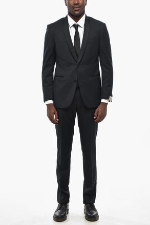 Corneliani Anzug aus Wolle CERIMONIA ACADEMY mit Schalkragen aus Satin Corneliani