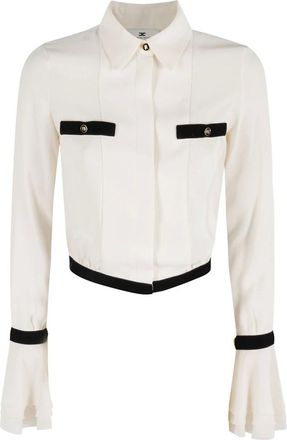 Elisabetta Franchi Damen, Blusen & Hemden, Wei&szlig;, SGr&ouml;&szlig;e