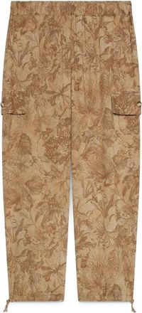 Fiorella Rubino Femme, Pantalons, Beige, Taille: 48 FR Pantalon Cargo Imprim&eacute;