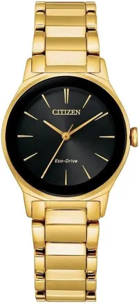 Citizen Citizen, Femme, Accessoires, Jaune, Taille: ONE Size Montre habill&eacute;e en acier inoxydable