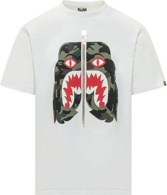 A Bathing Ape A Bathing Ape, Homme, Tops, Blanc, Taille: 2XL 1st Camo Tiger Tee