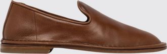 Buttero Mocassins plats en cuir lisse marron avec semelle en caoutchouc