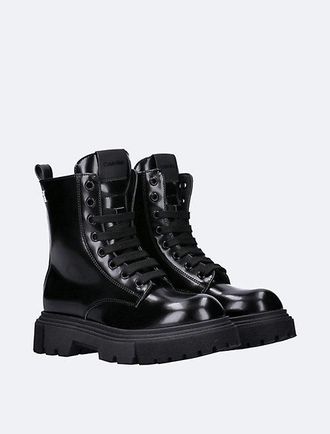 Calvin Klein Geschn&uuml;rte Boots Mit Praktischem Rei&szlig;verschluss Und Stollen F&uuml;r Kinder - Black - M&auml;dchen - 35