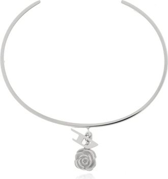 Diesel Femme, Accessoires, Gris, Taille: ONE Size Bracelet Manchette Charms en Acier Inoxydable