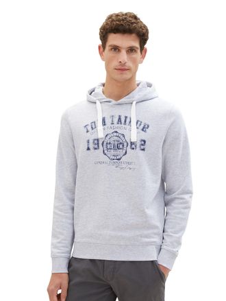 Tom Tailor Herren Basic Hoodie mit Logo-Print