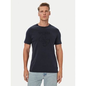 Guess T-Shirt M6YI54 K4610 Dunkelblau Regular Fit