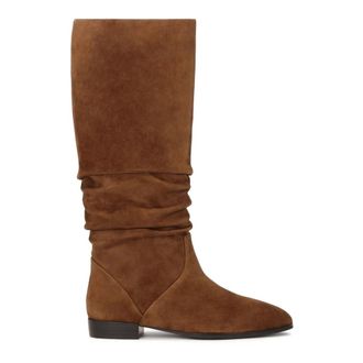Kazar Braune Stiefel mit knitterigem Obermaterial - - Shoes - Damen - Braun - 41 EU