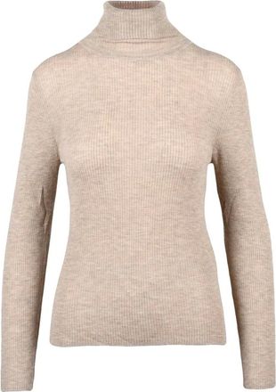 Selected Pull &agrave; col roul&eacute; - Femme - Pulls - Beige - Taille: 38 FR