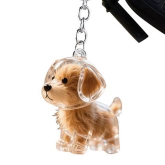 Generic Porte-cl&eacute;s animal mignon - Porte-cl&eacute;s de rangement de poils de chat et de chien mignon - Pendentif transparent Souvenir Bras de poche pour la collecti