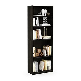 Furinno JAYA Simply Home B&uuml;cherregal mit 5 Regalen, Espresso