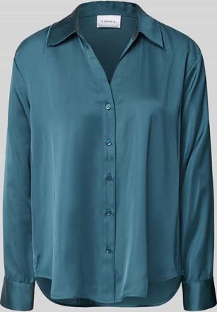 Comma Regular Fit Bluse aus Viskose-Mix mit V-Ausschnitt