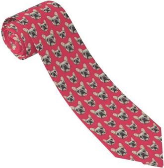 Generic Cravate Imprim&eacute; De Chien De Berger Fran&ccedil;ais Roses Vif Classique Men Tie Fine Cravates Homme Pour Remise De Dipl&ocirc;me Travail F&ecirc;te