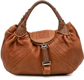 Fendi Crossbody Bags - Large Leather Spy Handbag - Gr. unisize - in Braun - f&uuml;r Damen