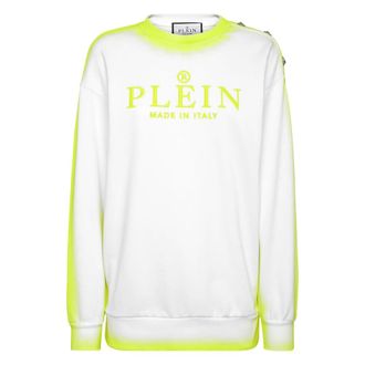 Philipp Plein Femme, Sweatshirts et sweats &agrave; capuche, Blanc, Taille: 40 FR SweaT-shirt ras du cou