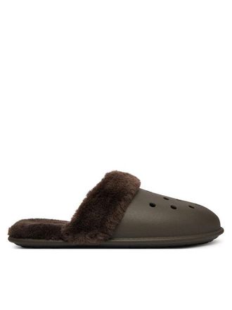 Crocs Hausschuhe Classic Fuzz Scuff 212143 Braun