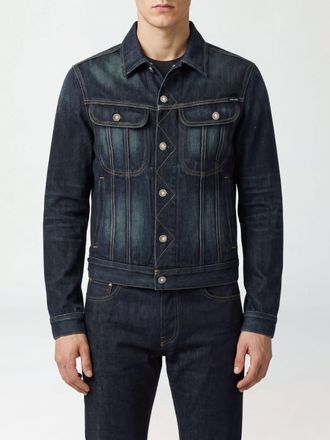 Tom Ford Surchemise en denim d&eacute;lav&eacute; avec surpiq&ucirc;res contrastantes