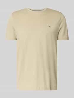 Fynch-Hatton T-Shirt mit Rundhalsausschnitt und Label-Stitching