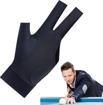 Generico Billardhandschuh, Billardhandschuhe f&uuml;r Herren | Billardhandschuh f&uuml;r linke Hand | Billardhandschuh | Atmungsaktive elastische Billardhandschuhe f&uuml;r B
