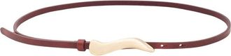 Alysi Femme, Accessoires, Brun, Taille: S Thin Leather Belt