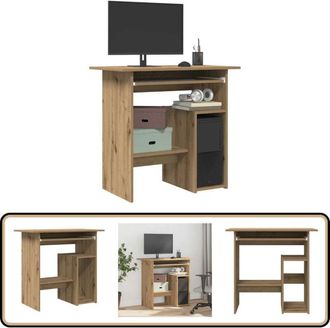 vidaXL Schreibtisch Artisan-Eiche 80x45x74 cm Holzwerkstoff - Vidaxl