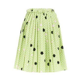 Maison Margiela Floral print pleated skirt Woman 40