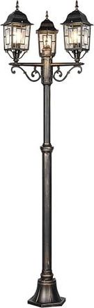 Trio Leuchten Außen Wegeleuchte Volturno 405960328, Aluminium Druckguss, Glas klar, exkl. 3x E27