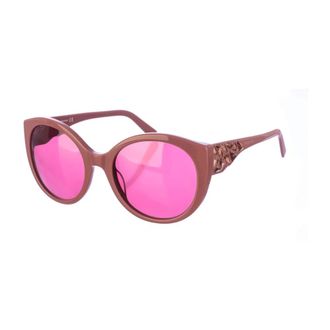 Swarovski Runde fuchsiafarbene Sonnenbrille mit Kristalldetails - - Accessories - Damen - Rosa - ONE SIZE