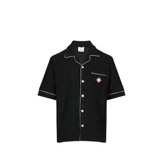 Casablanca Chemise textur&eacute; en tissu &eacute;ponge en coton m&eacute;lang&eacute;
