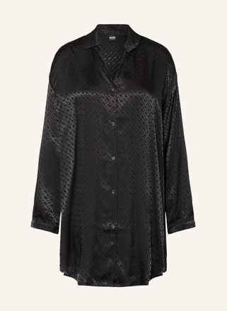 HUGO BOSS Nachthemd Aus Jacquard schwarz