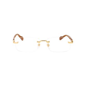 Gucci Rechteckige optische Fassung - - Accessories - unisex - Gelb - 56 MM