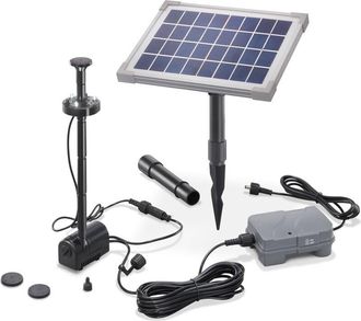 Esotec Esotec - Solar Teichpumpe 5W mit Akku und led Gartenteich Wasserspiel Teich 101920