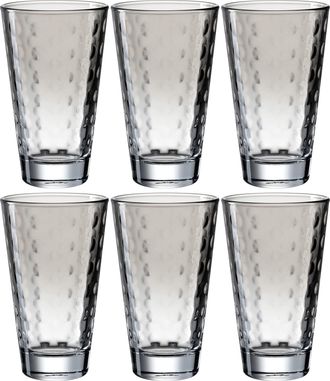 Leonardo 025899 Trinkglas OPTIC 6er-Set 300 ml grau, Glas