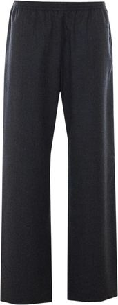 Lanvin Pantalon Fluide en Flanelle - Homme - Pantalons - Gris - Taille: L/Xl