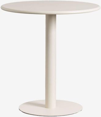 Sklum Runder Gartentisch &Oslash;70 cm aus Eisen Mizzi Beige Tapioca