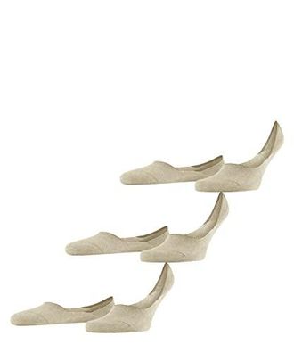 Falke Invisible Step Medium Cut Multipack M In coton unies lot de 3 paires, Chaussettes invisibles Homme, Beige Sand Melange 4650, 39-40