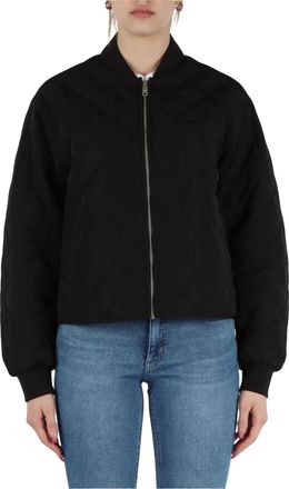 Calvin Klein Damen Bomberjacke Quilted Jacket Dünn, Schwarz (Ck Black), M