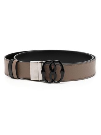 Bally ceinture r&eacute;versible en cuir &agrave; boucle logo - Marron